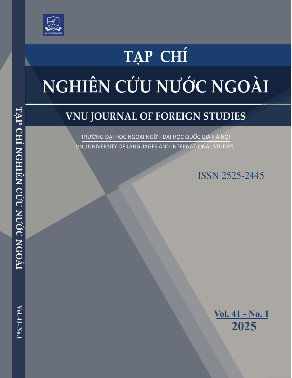 Journal of Foreign Studies – Vol 41 No 1 (2025) – University of Languages and International ...